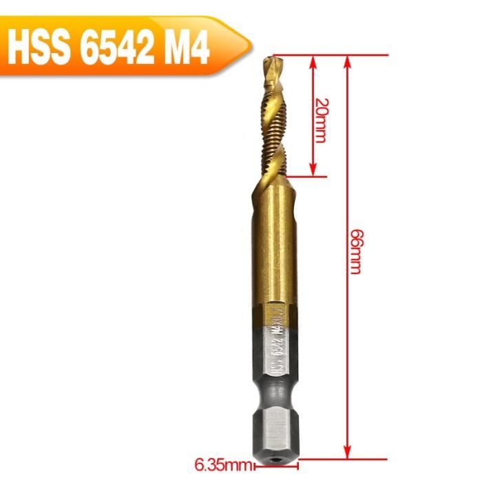 FILIERE - BUSE DE FILAGE - TARAUD,M4--Tarauds pointus en spirale HSS M2, filetage de taraudage ...