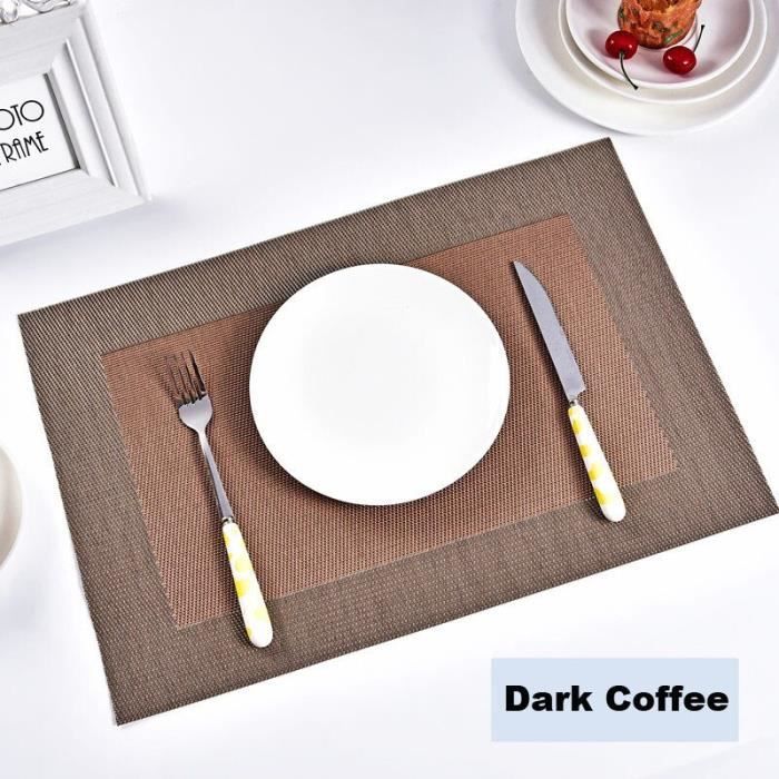 Dark Coffee-45x30cm-Rectangulaire-Napperon de Restaurant européen en ...