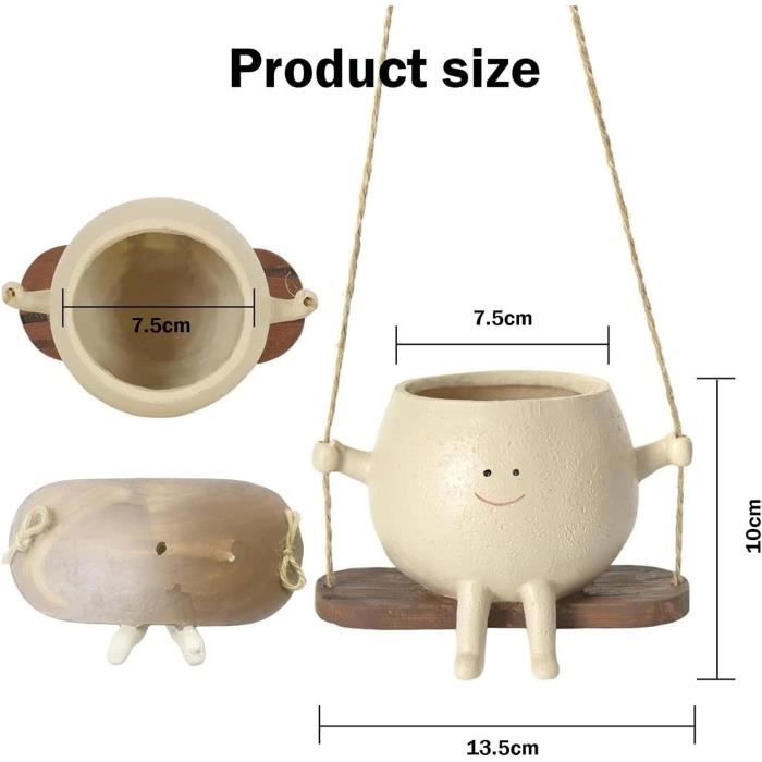 Pots De Fleurs Suspendus Personnalisés, Cache-Pot Avec Tête Suspendue ...