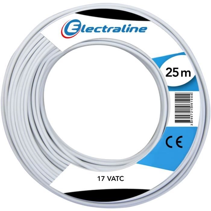 Câble de raccordement - ELECTRALINE - VATCA 17 - 25 m - Blindage tresse ...