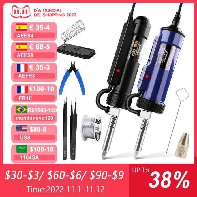 OPI15579-FER A SOUDER, puissante pompe à dessouder électrique, aspiration, étain, outil d ...