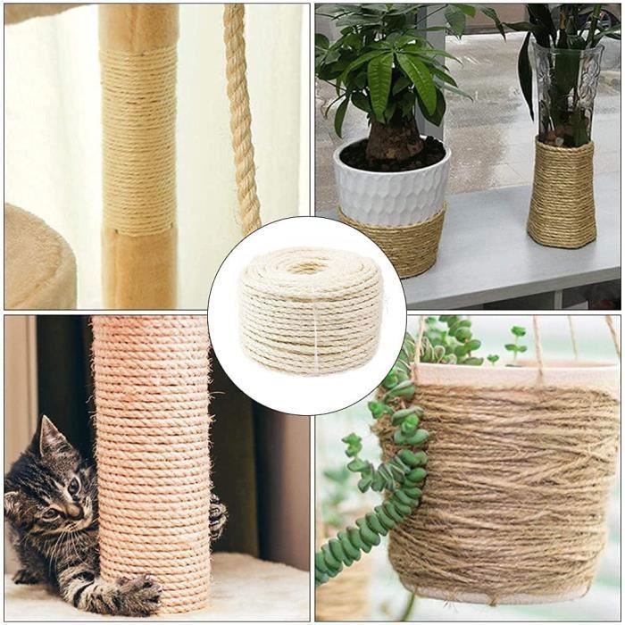 Corde - ZHUODIKE - 3mm x 50m - Sisal Naturel - Résistante - Non toxique ...
