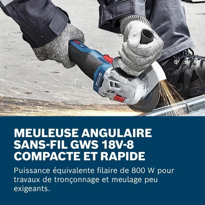 Meuleuse angulaire sans-fil Bosch Professional 18V System GWS 18V-8 ...