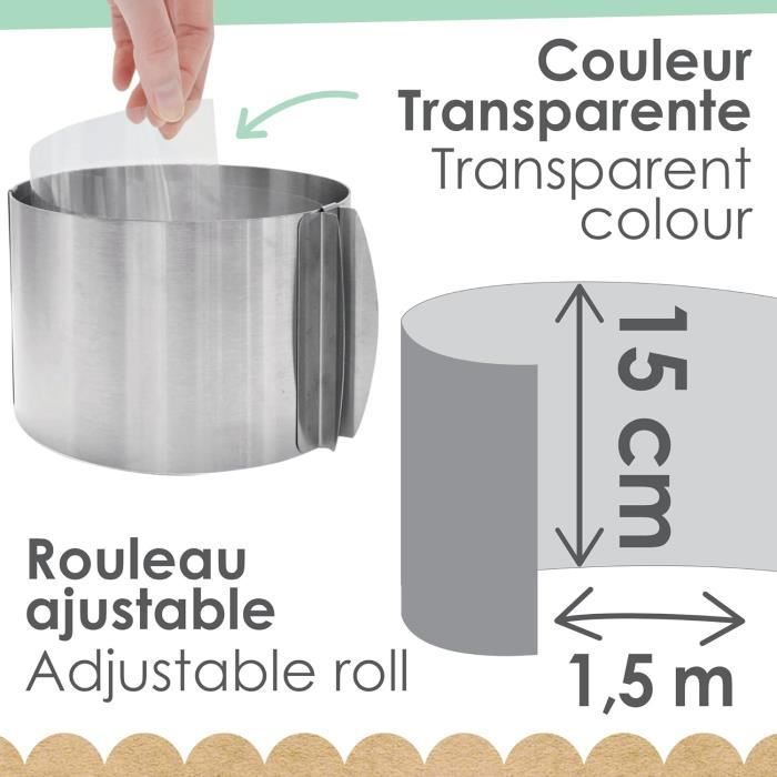 Scrapcooking - Ruban De Rhodoïde H 15 Cm X 1,5M - Rouleau Rhodoid ...