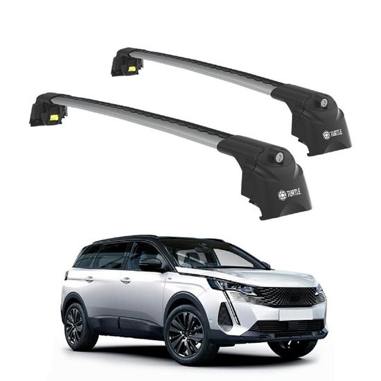 Barres de Toit TURTLE AIR-2 PEUGEOT 5008 T87 2017 2018 2019 2020 2021 2022 2023 2024 (SUV ...