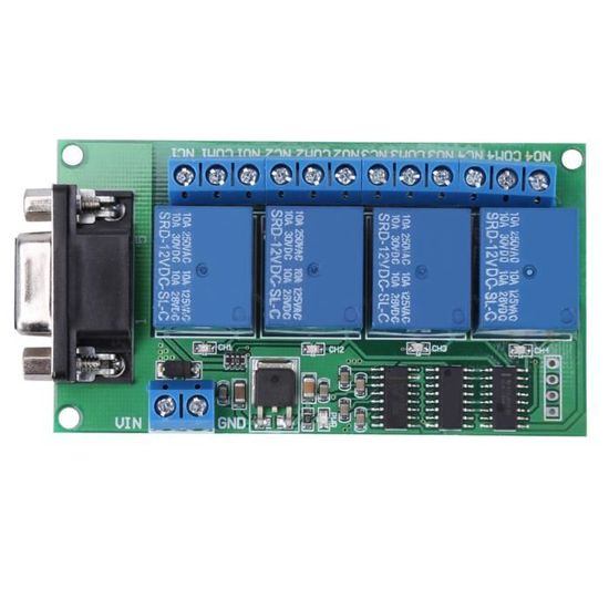 Relais 12V - Minifinker - Modèle CE039 - 4 Canaux - Interface RS232 ...
