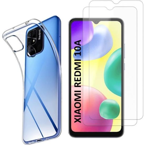 Coque et protection d'écran - Phonillico® - Xiaomi REDMI 10A - Silicone ...