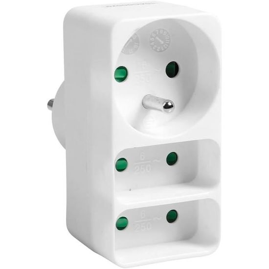 Multiprise, multiprise - Fiches Triplite - 3 prises - 1 X 16A + 2[b1633 ...