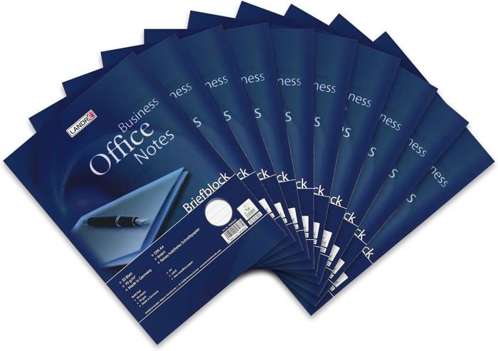 Lettre Bloc Office, A4, 50 feuilles, blanches, 70 g/m², lot de 10 ...