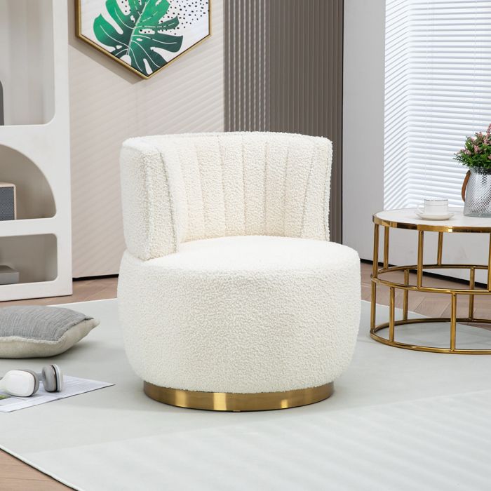 Chaise Pivotante Ronde 62,5×62×69,5cm - OKWISH - Dossier Confortable ...