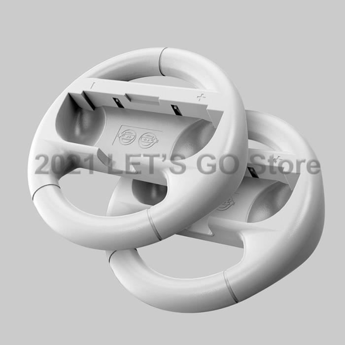 2 Blanc-Manette Joy-con De Luxe Pour Nintendo Switch, 2 Pièces, Volant ...