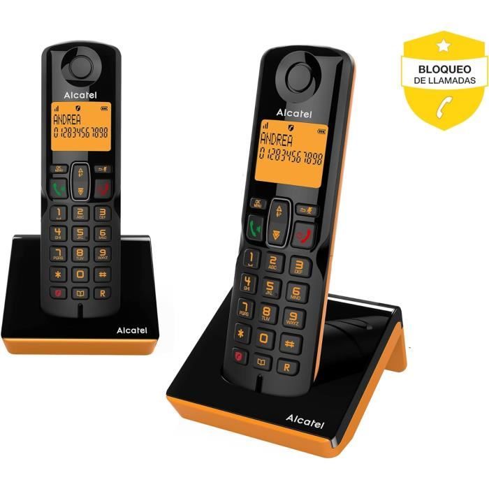 Alcatel S280 duo orange Telephone sans fil duo - Cdiscount Téléphonie