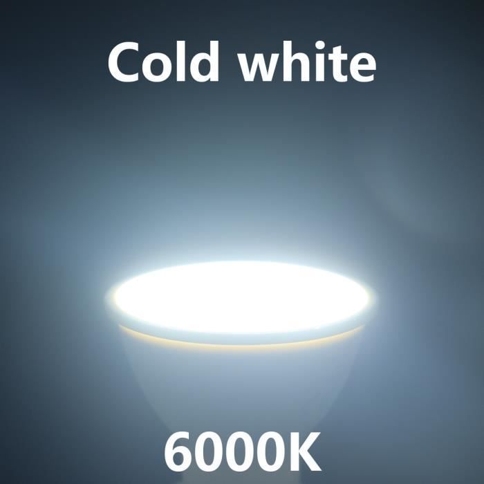 (6000K|7w|20PCS)Projecteur LED MR16 GU5.3 basse pression AC/DC 12V 3W 5W 6W 7W Angle de lumière ...