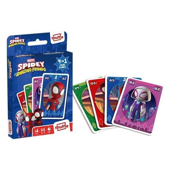 Shuffle - Jeu de Cartes Spidey et ses amis extraordinaires - 4 en 1 ...