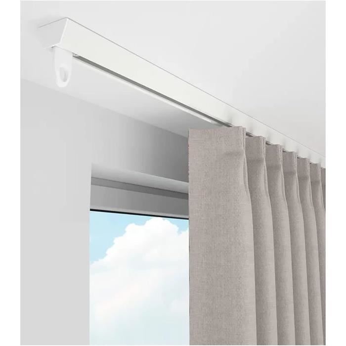 Hxrw Rail De Rideau Coulissant Silencieux Au Plafond, Rails De Rideau ...