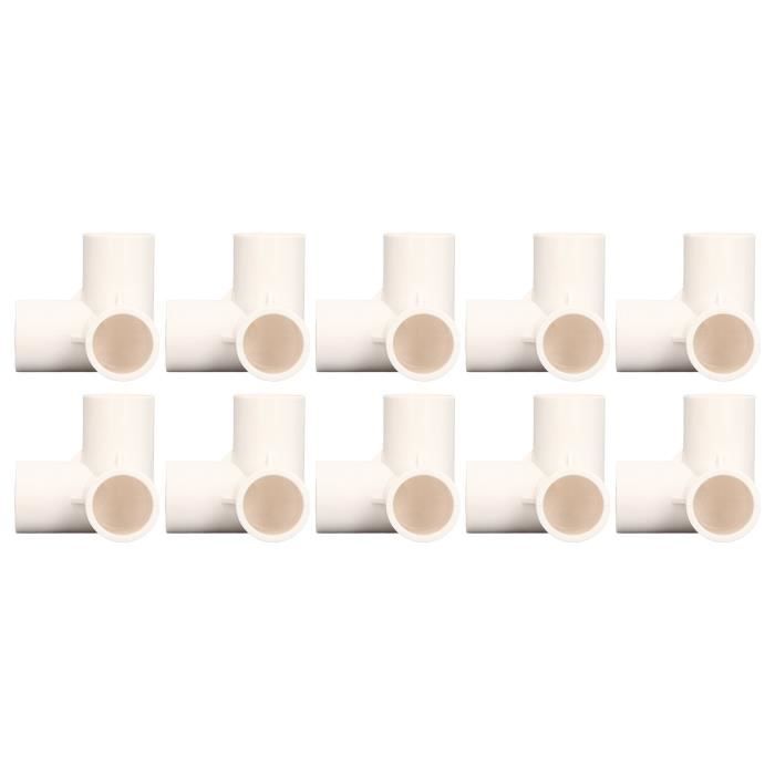 EJ.life Raccords en T en PVC de 1 po 10 pièces 3 voies raccords de ...