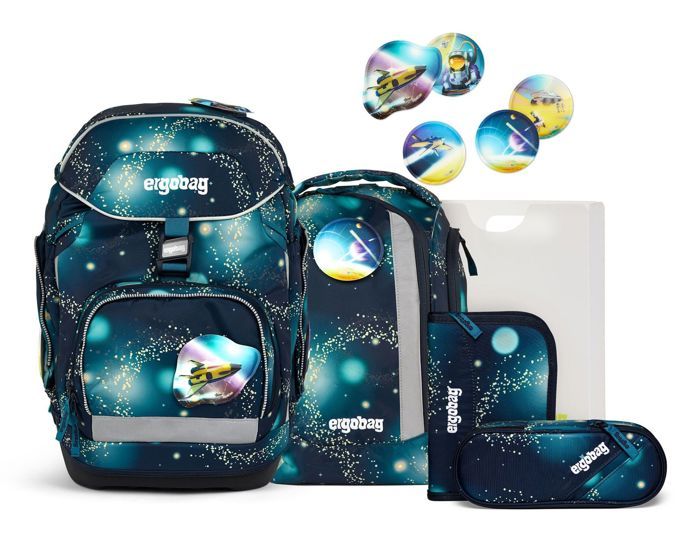 Ergobag Sac d'école bleu foncé bleu clair pour fille et garçon - Galaxy ...