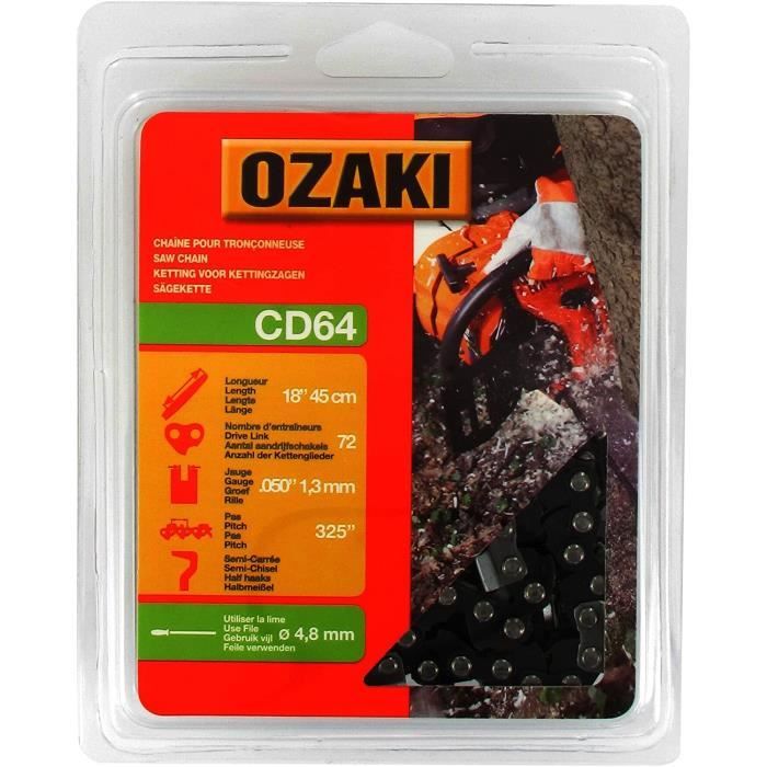 Chaine de tronçonneuse GREENSTAR 12846 - Pas 325'' 72 Entraîneurs ...