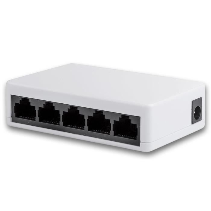 Maxesla 5 Ports RJ45 Mini Ethernet Switch 10/100Mbps, Auto-Négociation ...