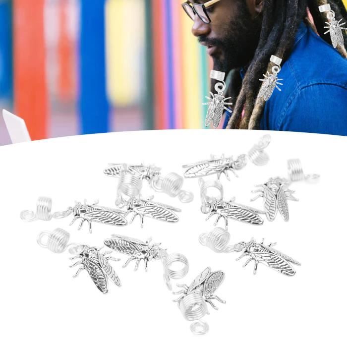 Mxzzand Perles de dreadlocks Dreadlock Bijoux, Métal Dreadlocks Perles ...