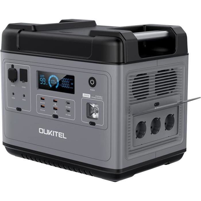 Generateur Electrique Portable OUKITEL P2001 - 2000Wh-62500mAh ...