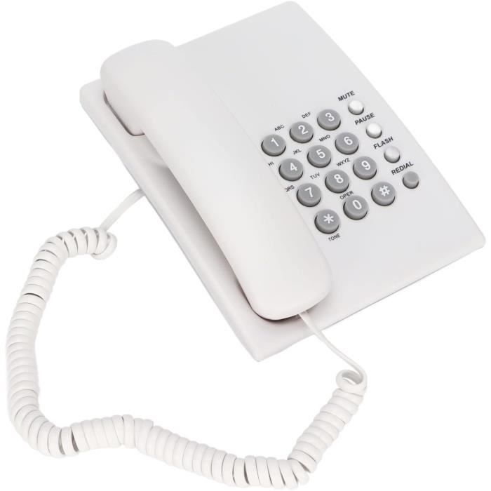 Téléphone De Bureau Filaire, Téléphones Fixes Sans Fil Kx-T435 Avec Identification De L'Appelant ...