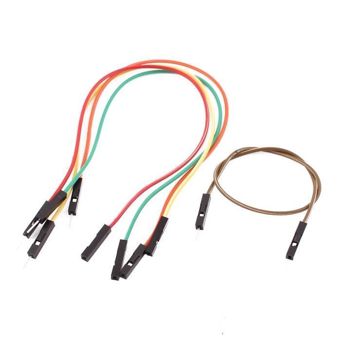 Sourcingmap 5Pcs 2.54Mm 1P Mâle Femelle Breadboard Câble Pontage Double ...