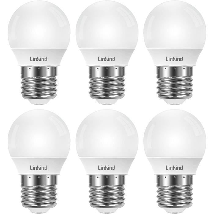 Linkind Ampoule LED E27 Dimmable, 4,2W Équivalent à 40W, Blanc Froid 6500K 470lm, Ampoules Mini ...