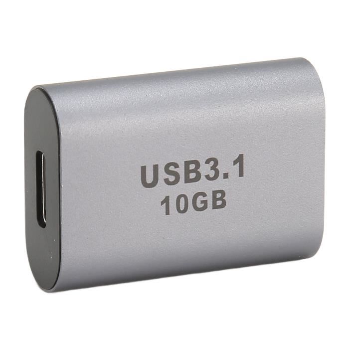 Tbest USB3.1 femelle vers type C femelle Adaptateur USB 3.1 vers Type C Femelle vers Femelle ...