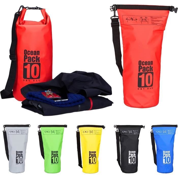 Sac étanche TRAHOO Ocean Pack 10L pour Canoë-kayak - Rouge - Cdiscount ...