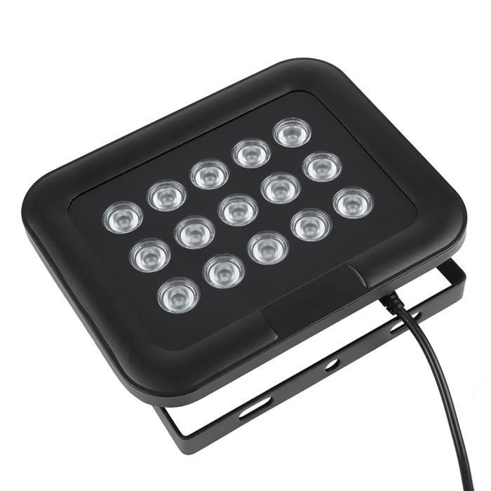Lumière LED infrarouge DC 12V 15pcs IR infrarouge LED Array Light IP65 ...
