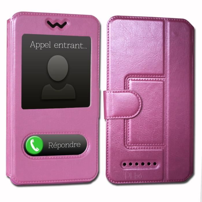 Housse de protection - Selecline - Smartphone 5'' - Cuir PU - Rose ...