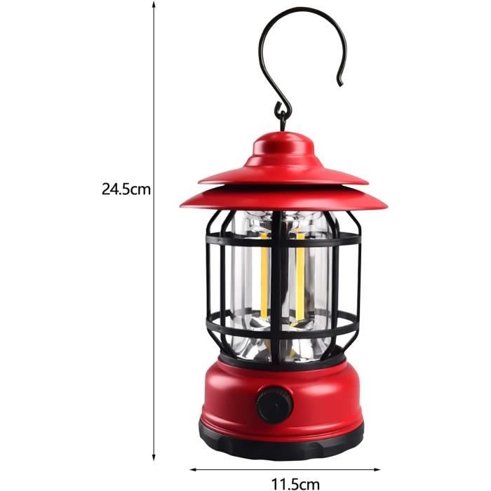 Lanterne Tempête Vintage, Lampe Led Portable Rechargeable, Lampe De ...