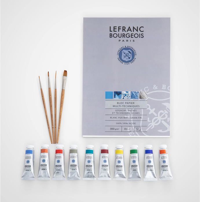 Lefranc Bourgeois Linel Gouache Extra-Fine 6 X 14 Ml Mix Set Couleur ...