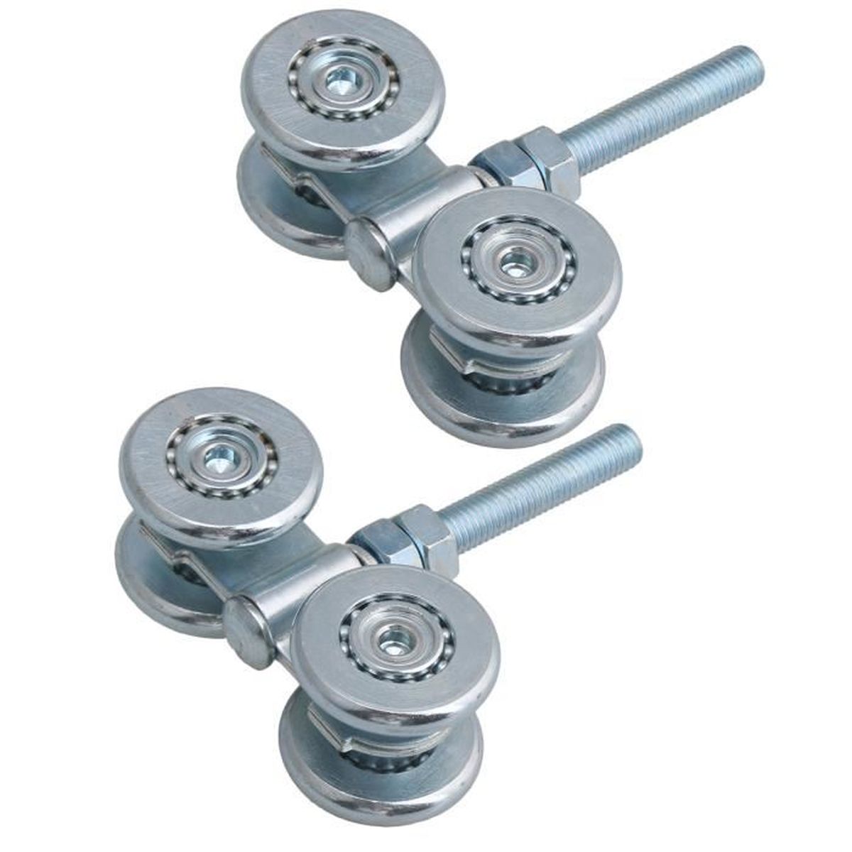 2Pieces Barn Door Rail Trolley acier Double roue Rail suspendus ...