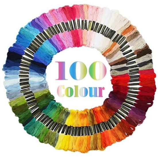 Broidery Fils à broder, broderie, point de croix, fil arc-en-ciel, lot ...
