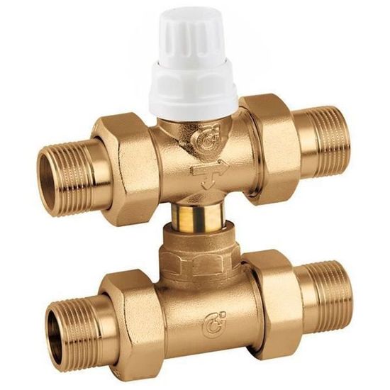 ROBINET DE ZONE CALEFFI À 3 VOIES AVEC TÉ BY-PASS Ø 3-4 SANS COMMANDE ...