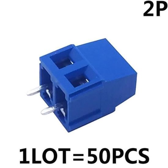 Lucky-128-508-2P-blue -KF128 508 2P 3P PCB CONNECTEUR UNIVERSEL BORNIER À VIS DG500 508mm 2PIN ...