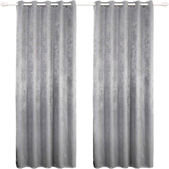 Lot De 2 Rideau Occultant Rideau À Oeillets Isolant Thermique 100% ...