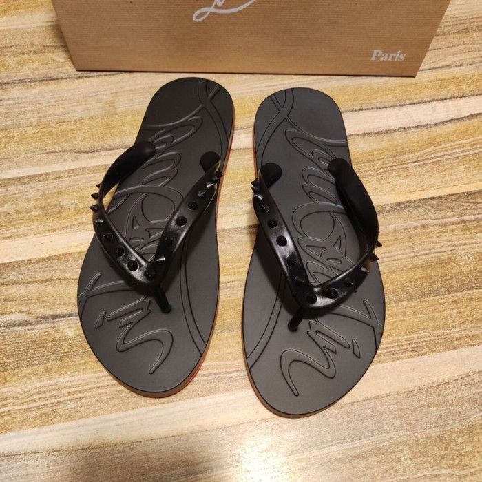 Tongs de Luxe à Semelle Rouge pour Homme et Femme,Pantoufles Classiques ...