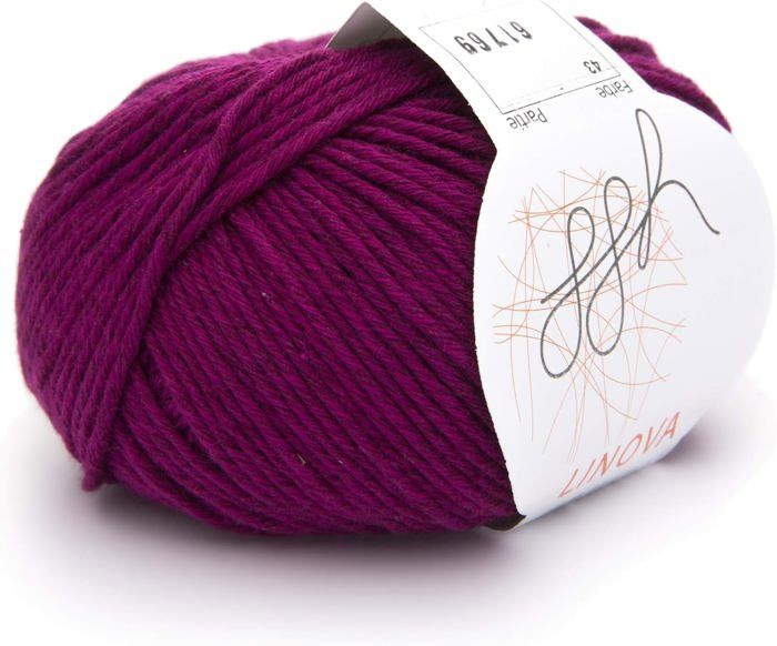 Linova - 043 - Fruits Rouges Foncs - Coton Avec Lin Pour Le Tricot Et ...