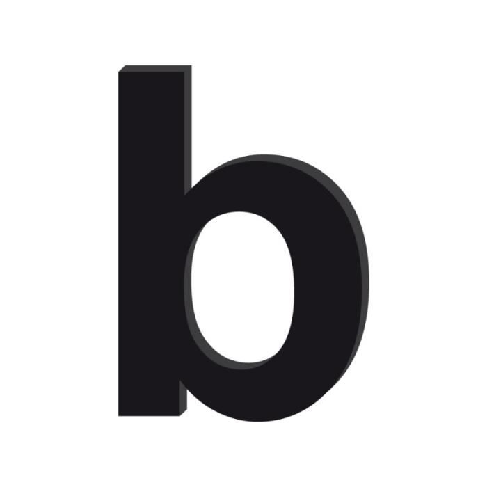 Lettre Décorative Plexigglas Noir 15 cm b minuscule B Minuscule ...
