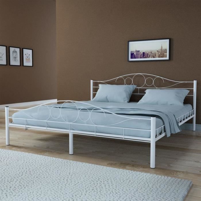 LIT COMPLET - MEUBLE ET SOMMIER ET MATELAS--Lit avec matelas à mémoire ...