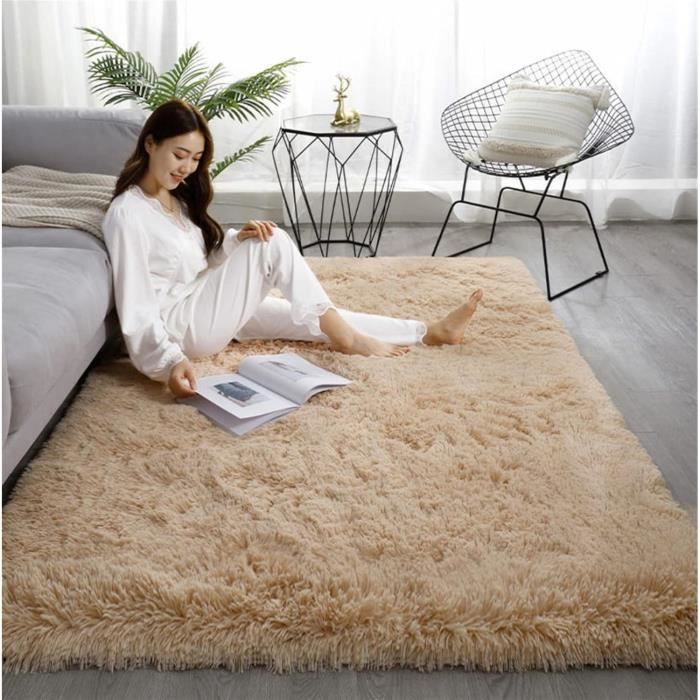 Tapis Doux Salon Tapis Anti Slip Moelleux Chambre Tapis Tapis Shaggy ...