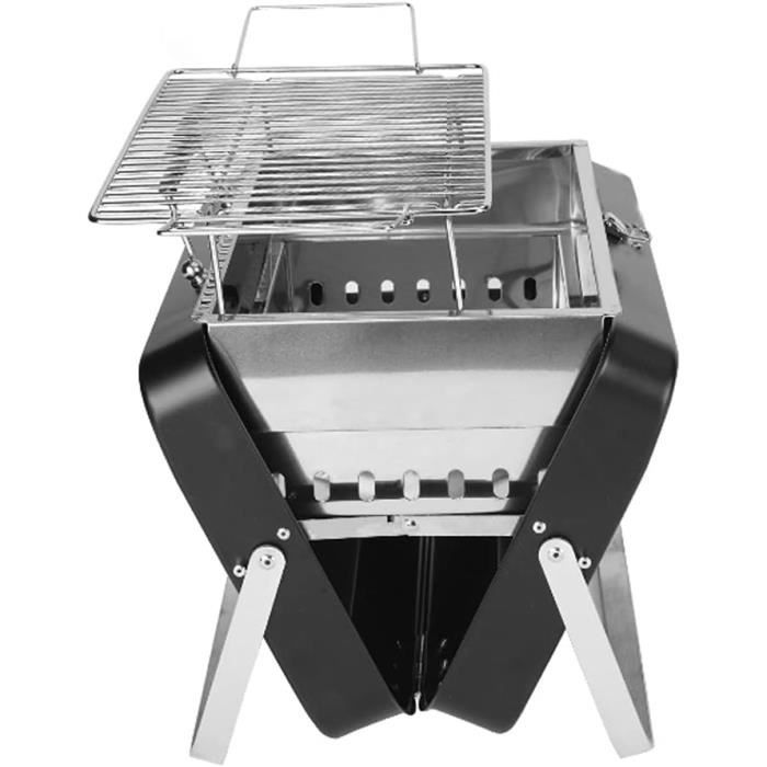 Barbecue Au Charbon De Bois Pliable Barbecue Gril Pique-Nique Gril En Acier Inoxydable Barbecue ...