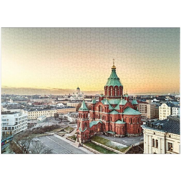 Vue Aérienne La Cathédrale Uspenski en Plein Jour Helsinki Finlande ...