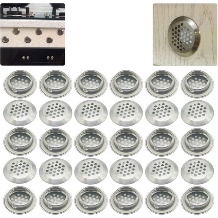 30 pièces 29mm Grille de Ventilation INOX Maille Ronde Respiration ...