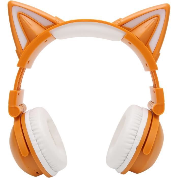 Oreillette Bluetooth Cat Ear Casque Stéréo Mignon Pour Enfants Avec Led ...