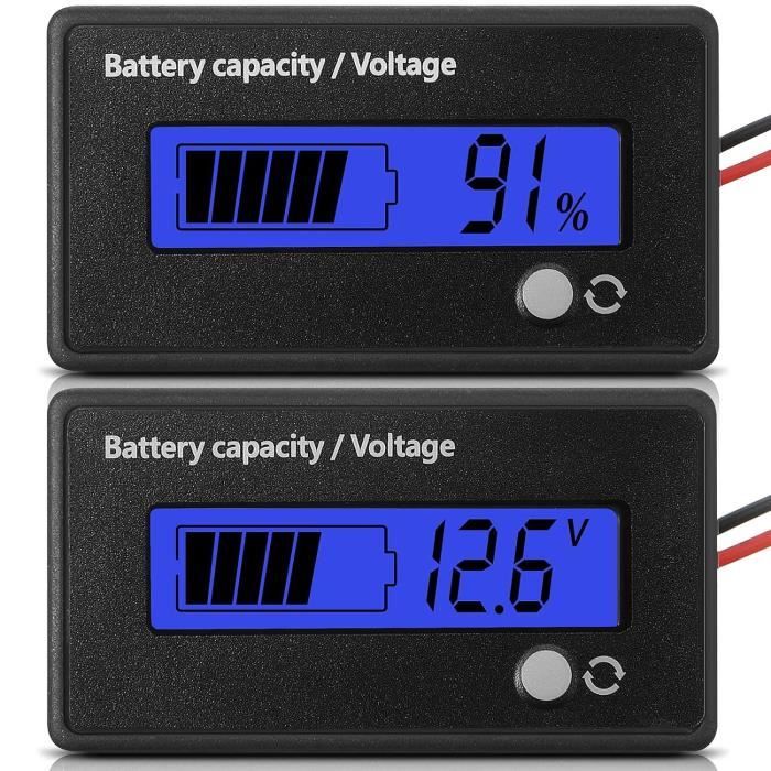 Compteur De Batterie Dc 12V 24V 36V 48V 72V Avec Alarme, Tension De ...