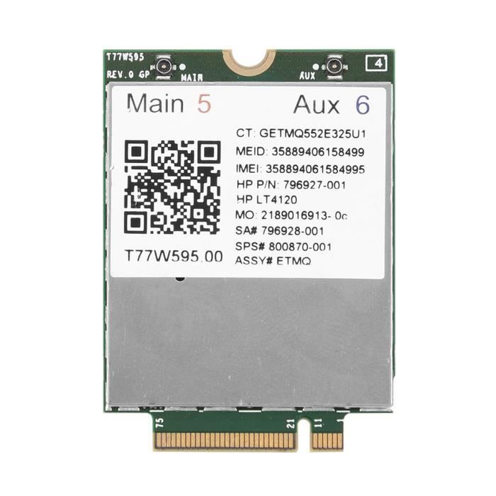 Mugast 4G Carte Réseau HP LT4120, Carte Module T77W595 de 150Mbps Haute ...